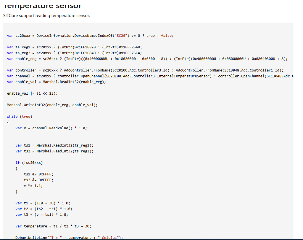 Temp sensor - TinyCLR OS - GHI Electronics' Forums