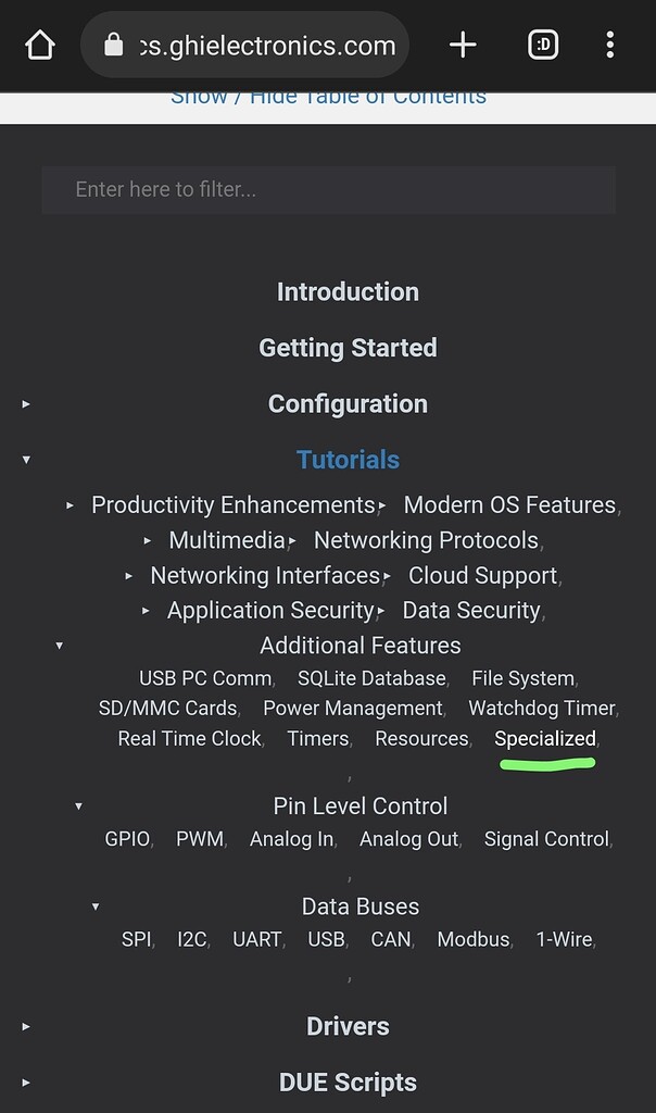 Fix Small Link in the Docs - Off Topic - GHI Electronics' Forums